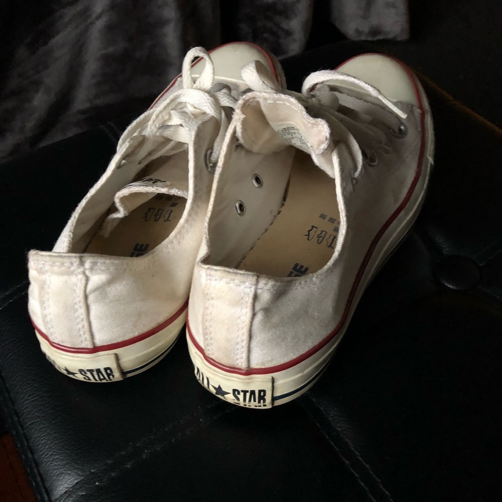 Perfectly Worn White Converse Sneakers - Gem